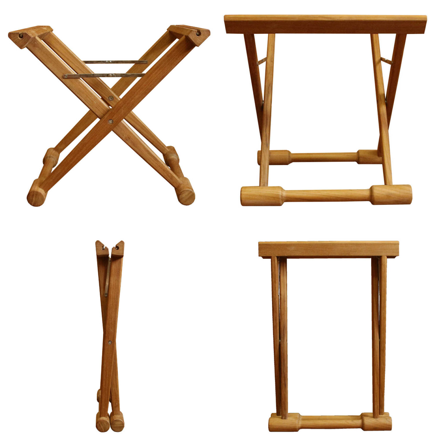 Teak Table Legs, Folding - for use with fixed tables